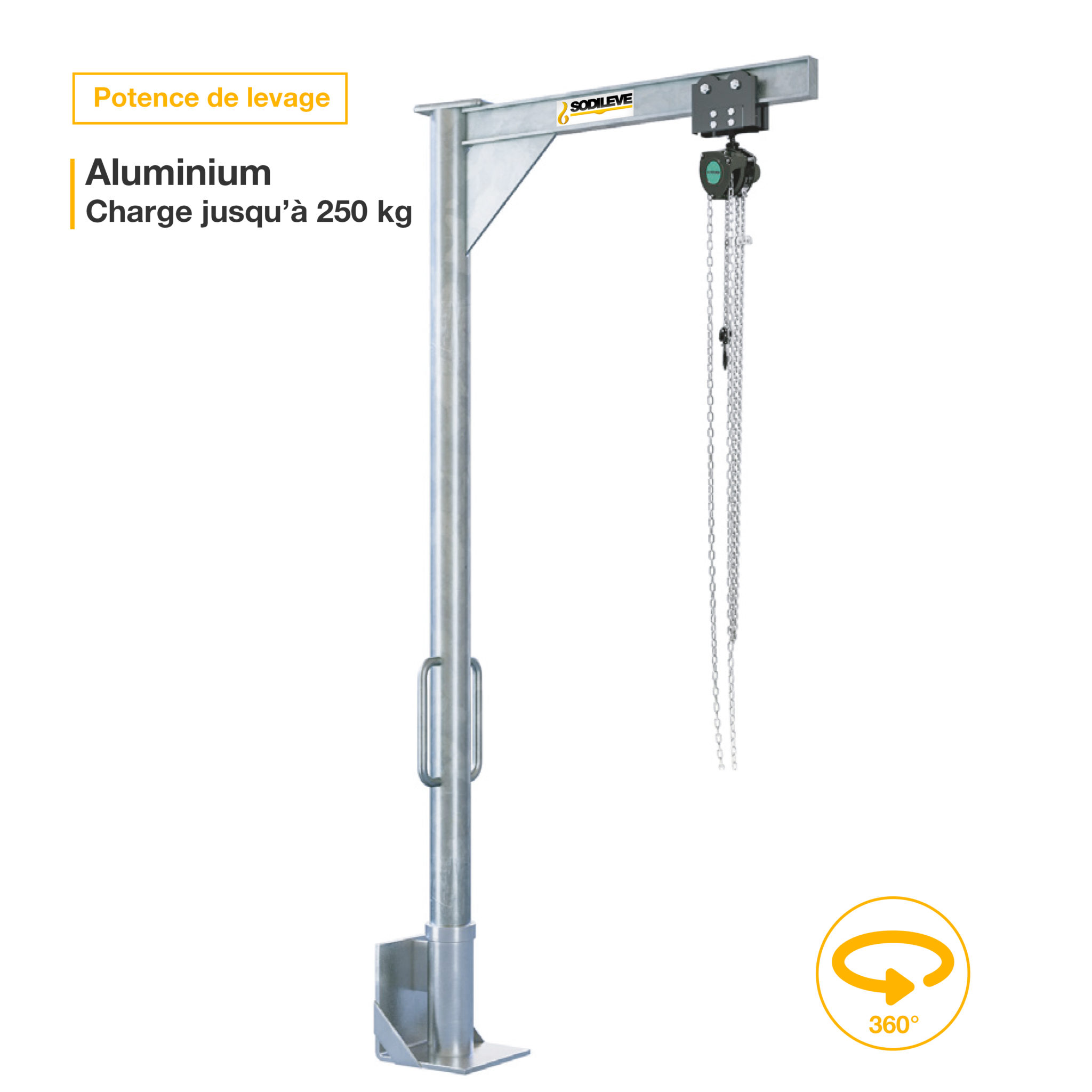 Potence de levage aluminium | SODILEVE