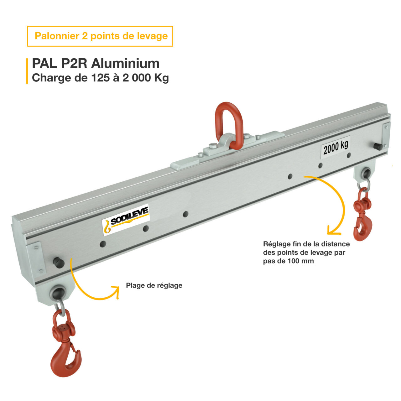 Palonnier de levage | Acier, Aluminium | SODILEVE